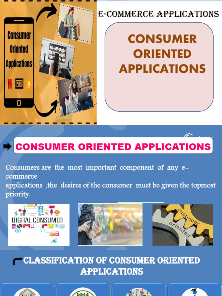Consumer Oriented Applications In E Commerce Pdf Banks E Commerce