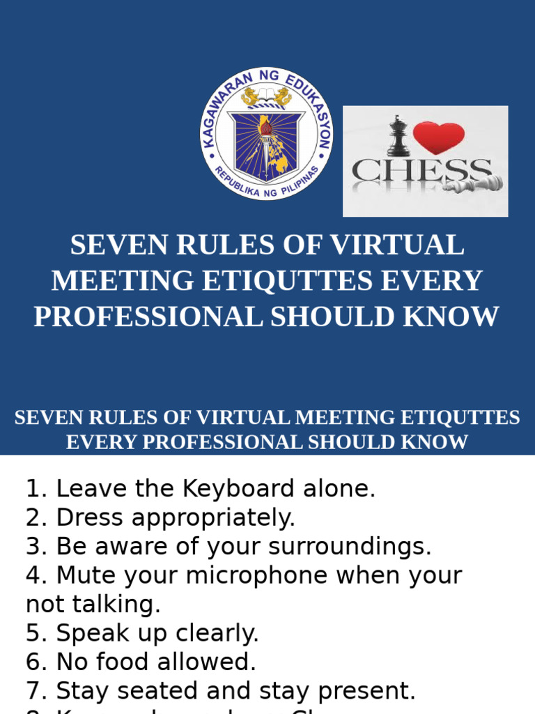 Virtual Meeting Etiquette Rules | PDF