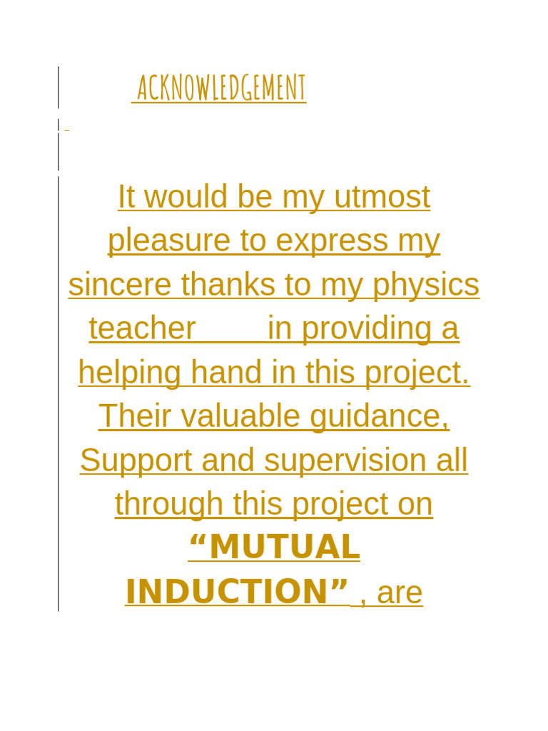 Phy Project Pdf Electromagnetic Induction Inductor