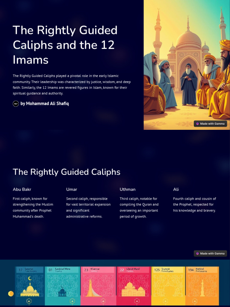 The Rightly Guided Caliphs and The 12 Imams | PDF | Ali | Caliphate