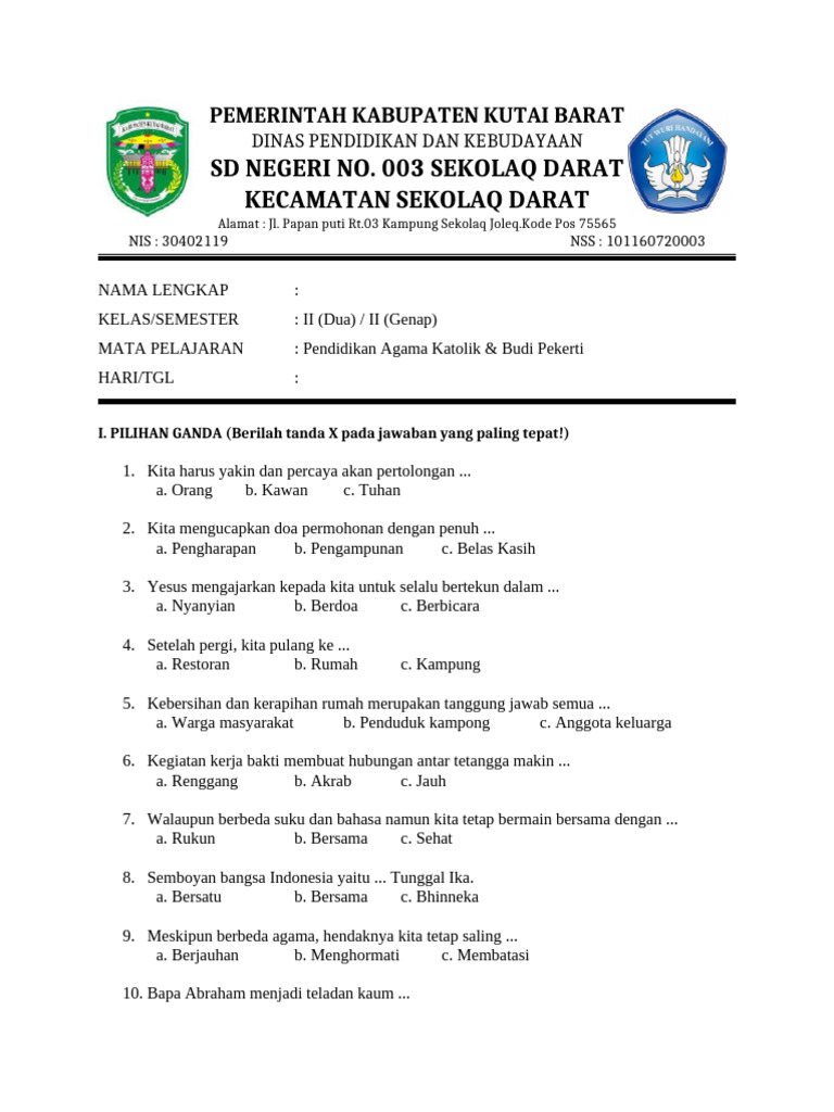 Soal Kelas 2 Acc | PDF
