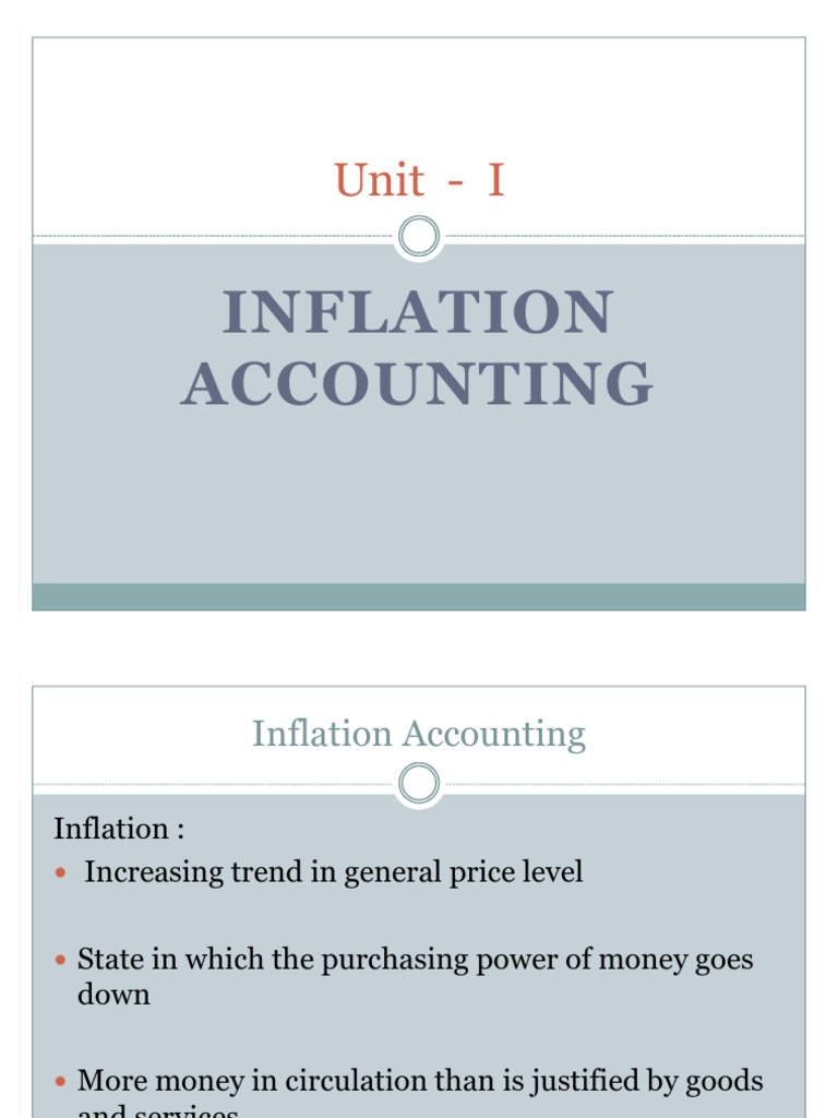 Inflation Accounting | PDF