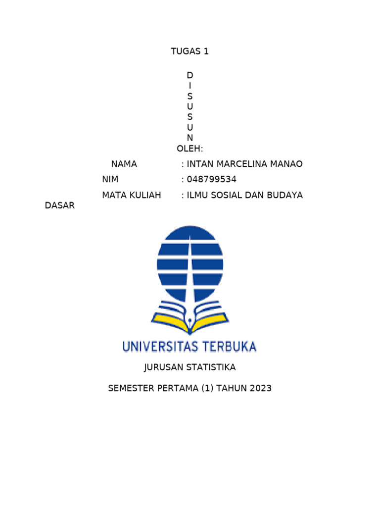 Tugas 1 Ilmu Sosial Dan Budaya Dasar | PDF