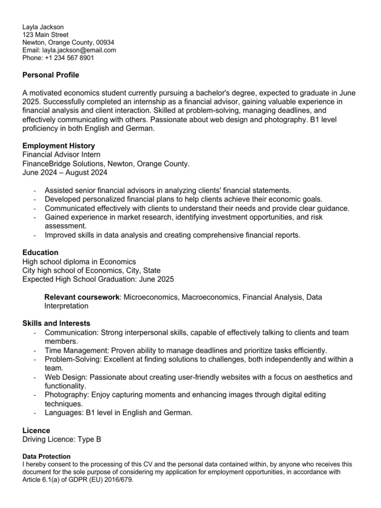 Layla Jackson's Professional Profile | PDF