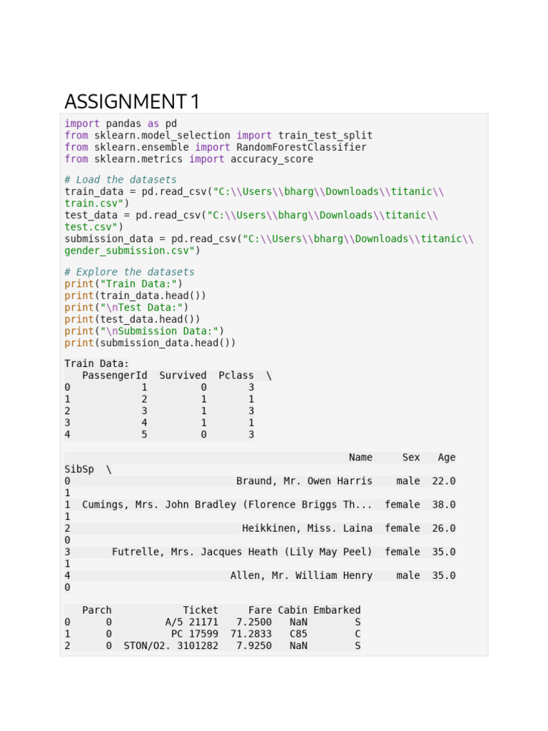 DL Assignment 1 | PDF | Algorithms | Computer Science