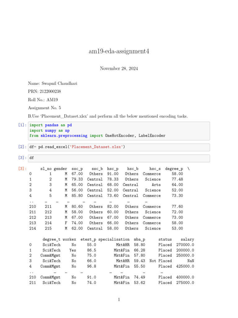AM19 EDA Assignment4 | PDF