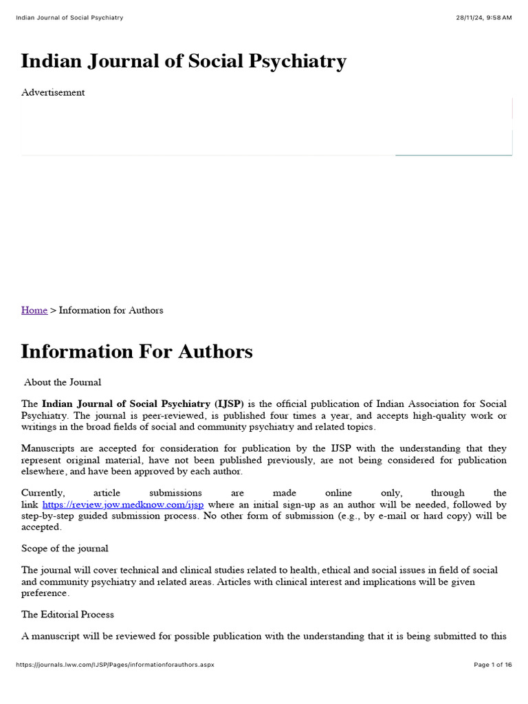 IJSP Author Submission Guidelines | PDF | Statistics | Systematic Review