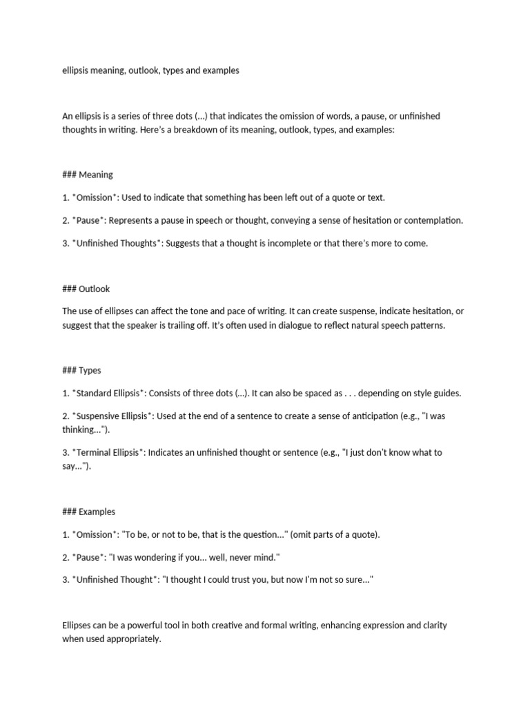 Ellipsis Meaning | PDF