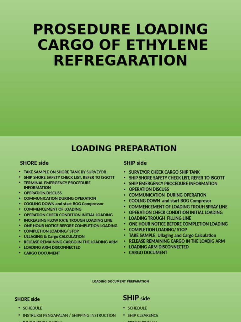 Ethylene Cargo Loading Procedure | PDF | Liquids | Melting Point