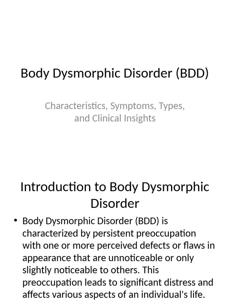 Understanding Body Dysmorphic Disorder | PDF