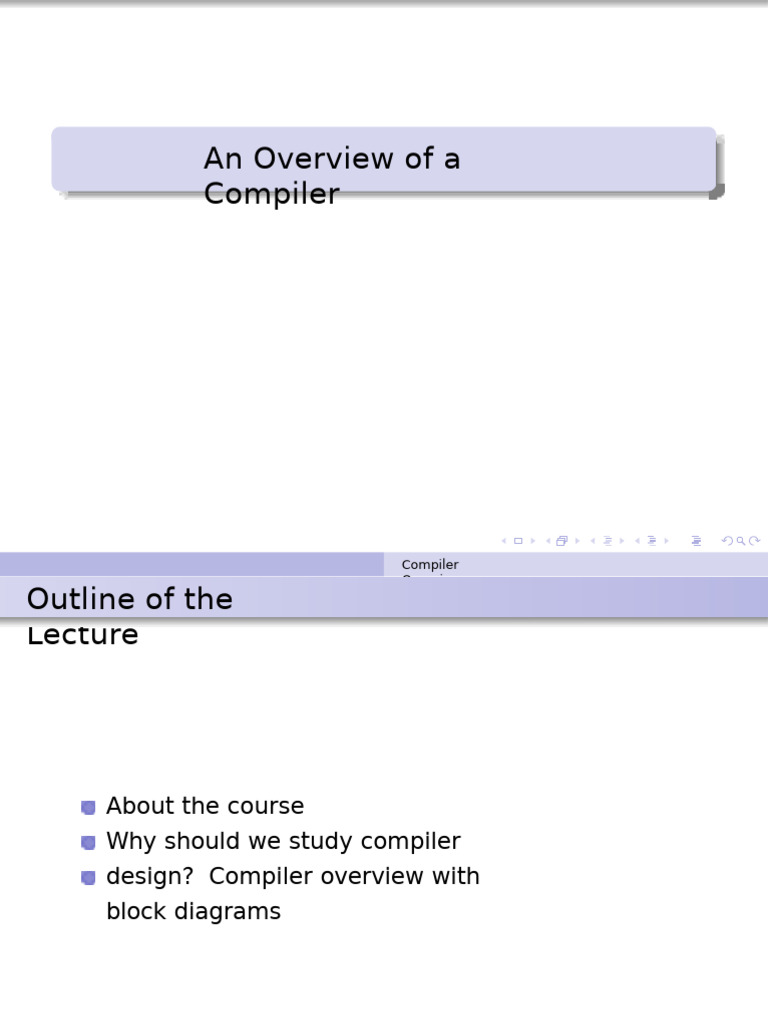 Lecture 1 | PDF | Compiler | Program Optimization Lecture 1 | PDF | Compiler | Program Optimization