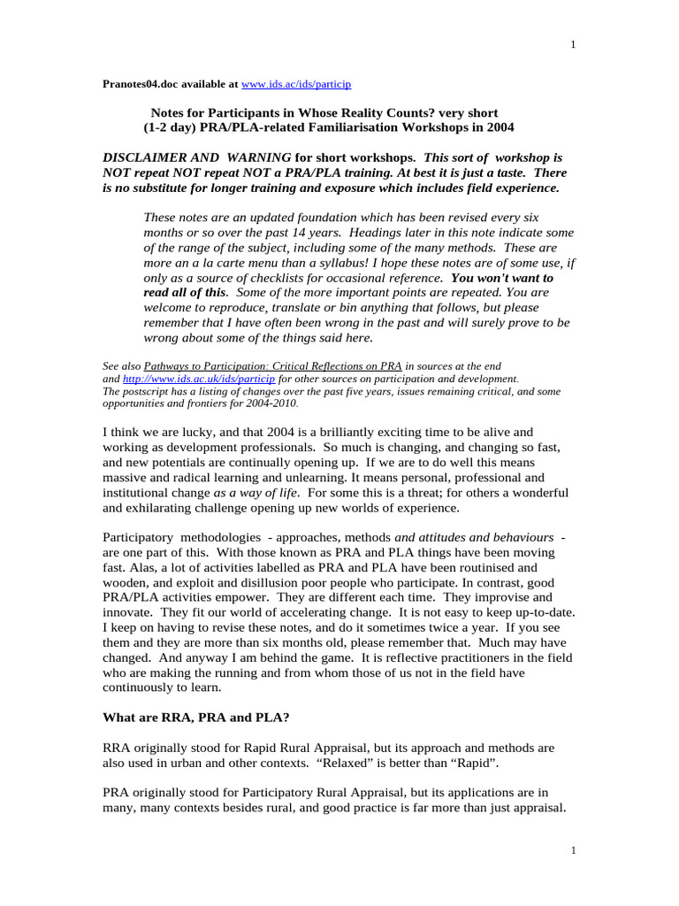 5 Chambers Paper | PDF | Empowerment | Poverty