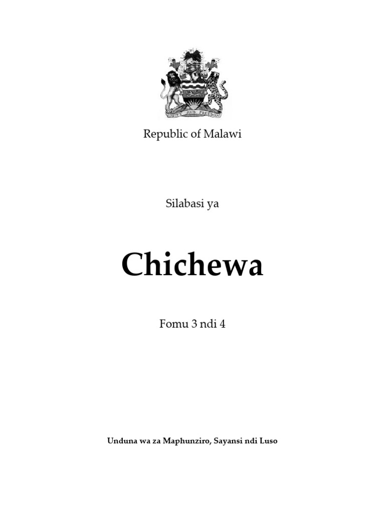 Chichewa Syllabus Forms 3-4 | PDF | Human Communication | Languages