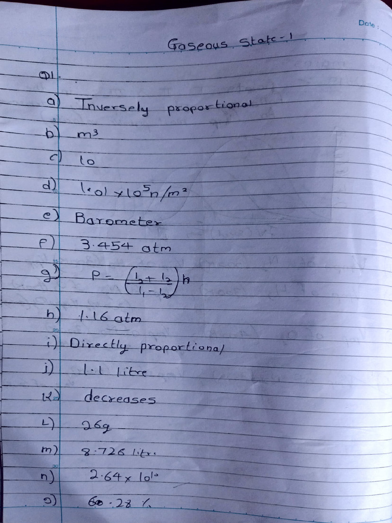 Gaseous State-1 by KJ | PDF