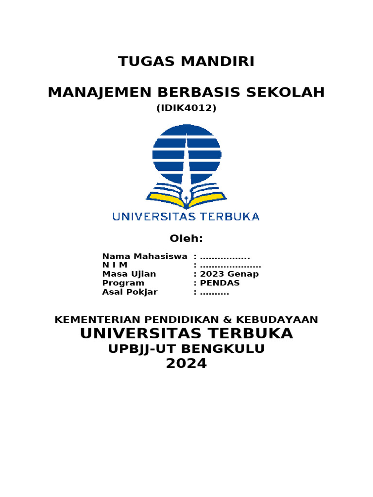 Cover Tugas Mandiri MBS | PDF