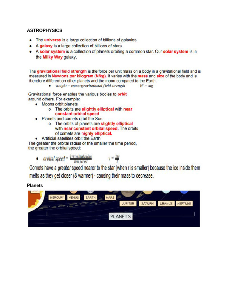 Astrophysics Notes 1 1 | PDF