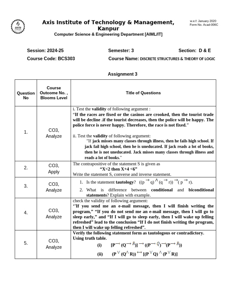 Acad 006 C | PDF | Logic | Mathematical Logic