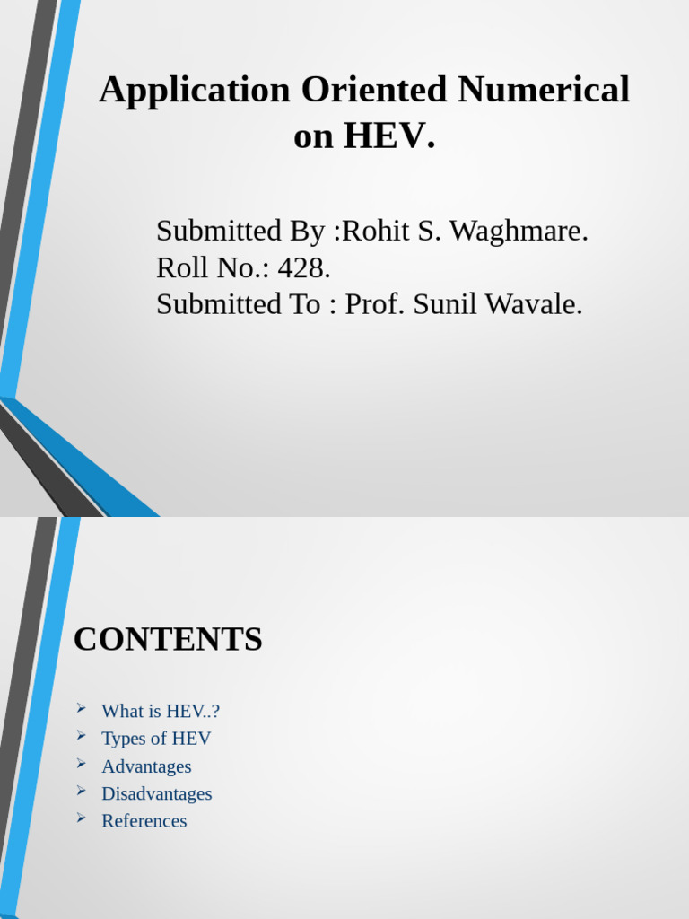Presentation On HEV 2 | PDF | Hybrid Vehicle | Hybrid Electric Vehicle