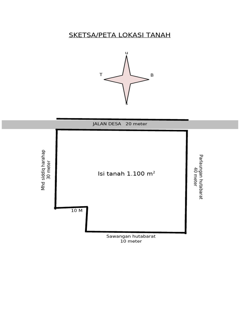 Peta Lokasi Tanah Sketsa Tanah 2023 | PDF