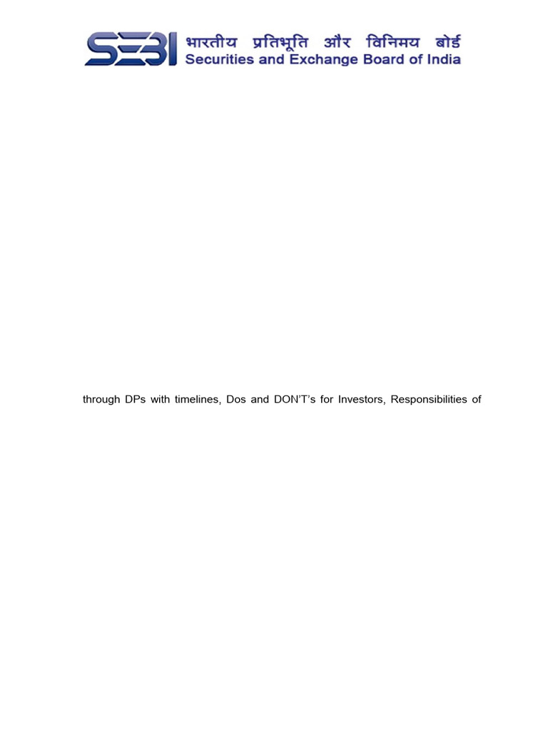 Investor Charter for Depositories 2024 | PDF | Securities (Finance ...