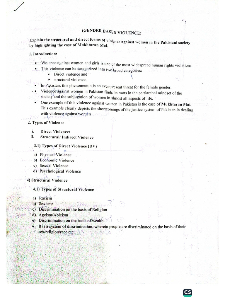 GEnder Based Violence - GBV | PDF