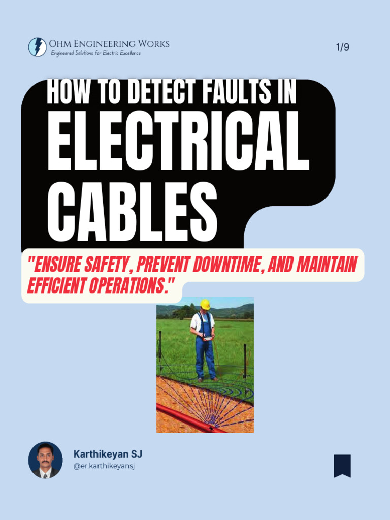 Detecting Electrical Cable Faults | PDF | Insulator (Electricity ...