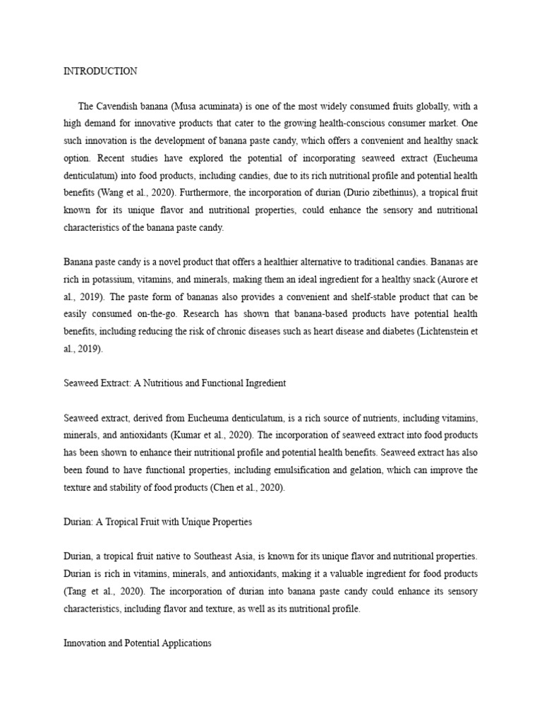 INTRODUCTION | PDF | Banana | Foods