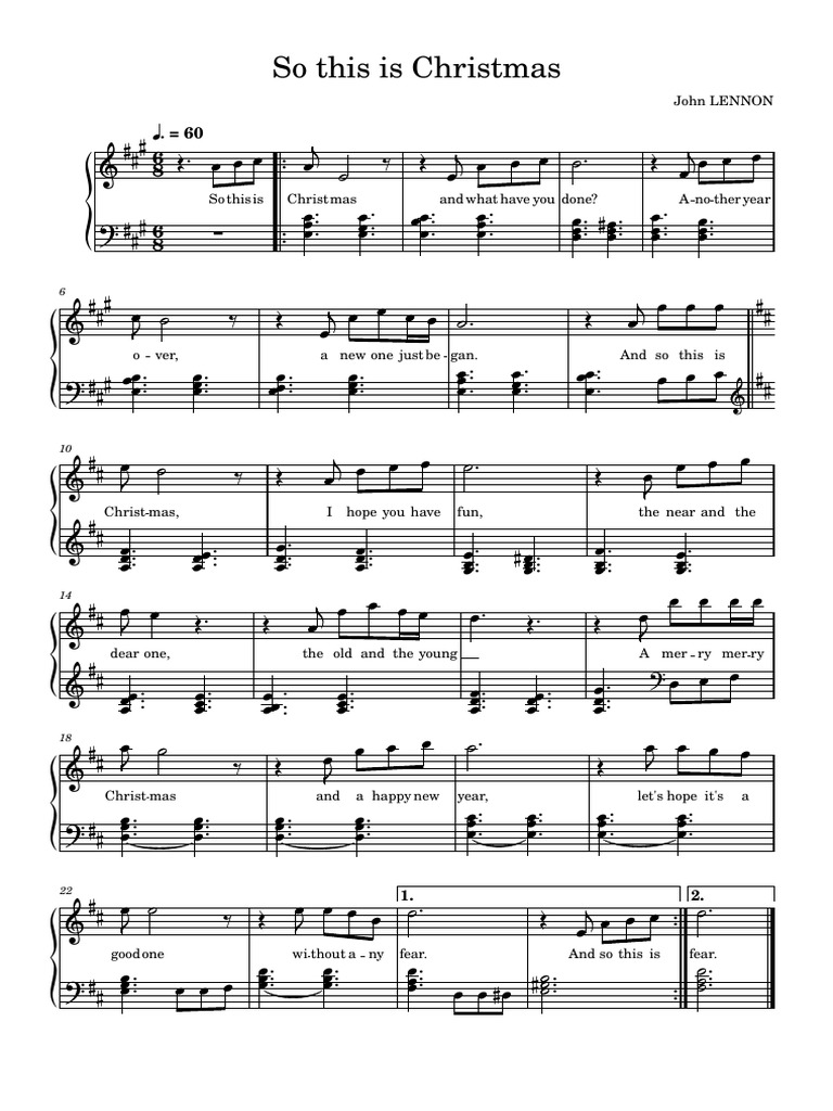 So This Is Christmas | PDF