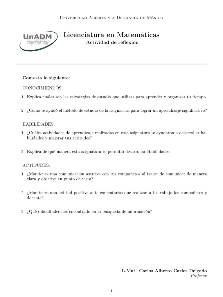 Actividad de Reflexion | PDF