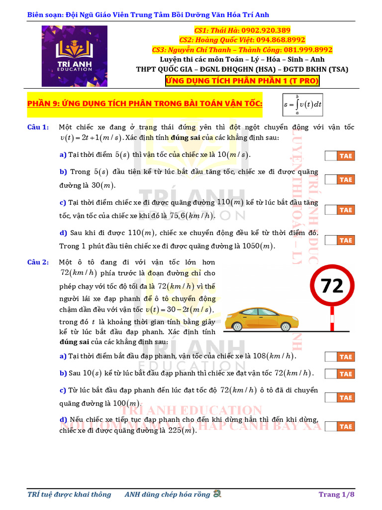 NG D NG Tích Phân P1 (T Pro) | PDF