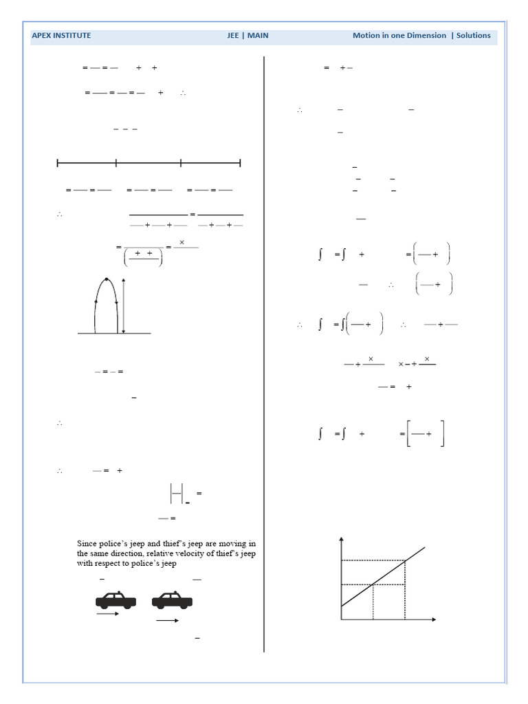 JEE Main Motion in One Dimension Solutions | PDF | Acceleration | Velocity