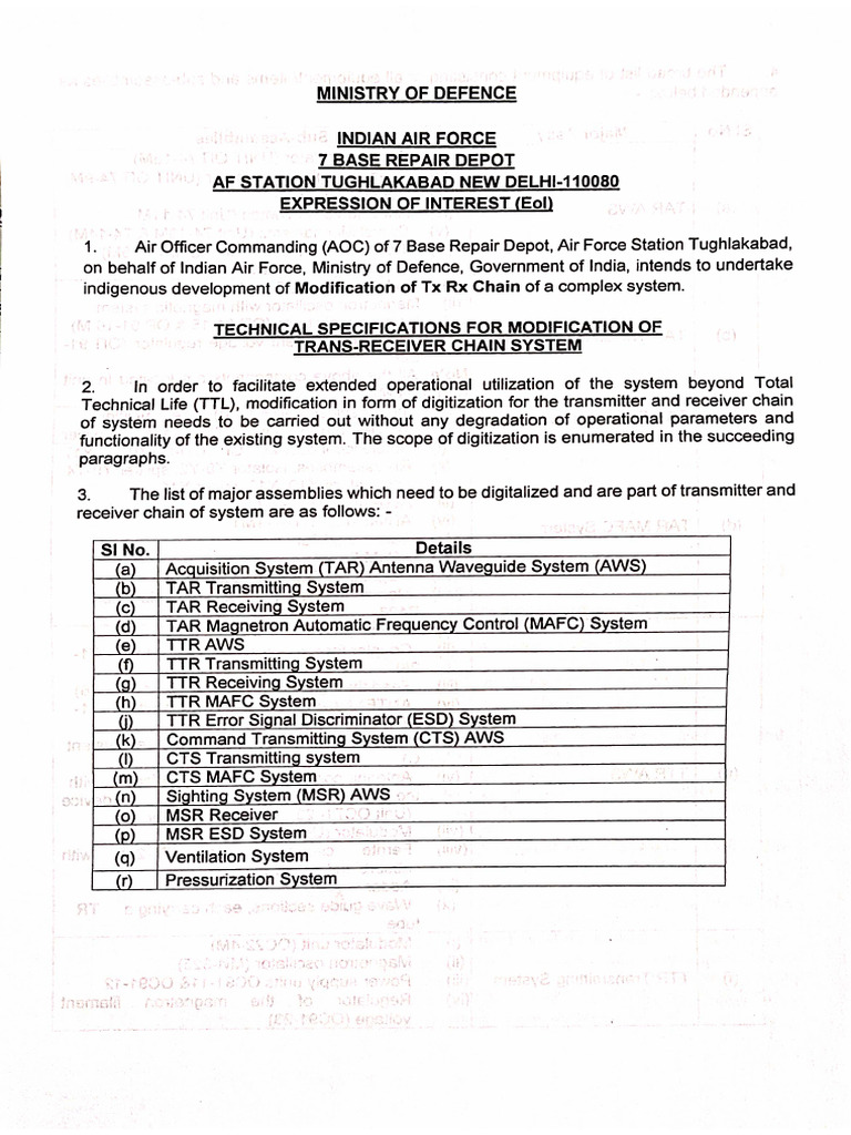 EoI For Modification of TX RX Chain | PDF