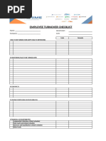 Employee Turnover Checklist Sample | PDF