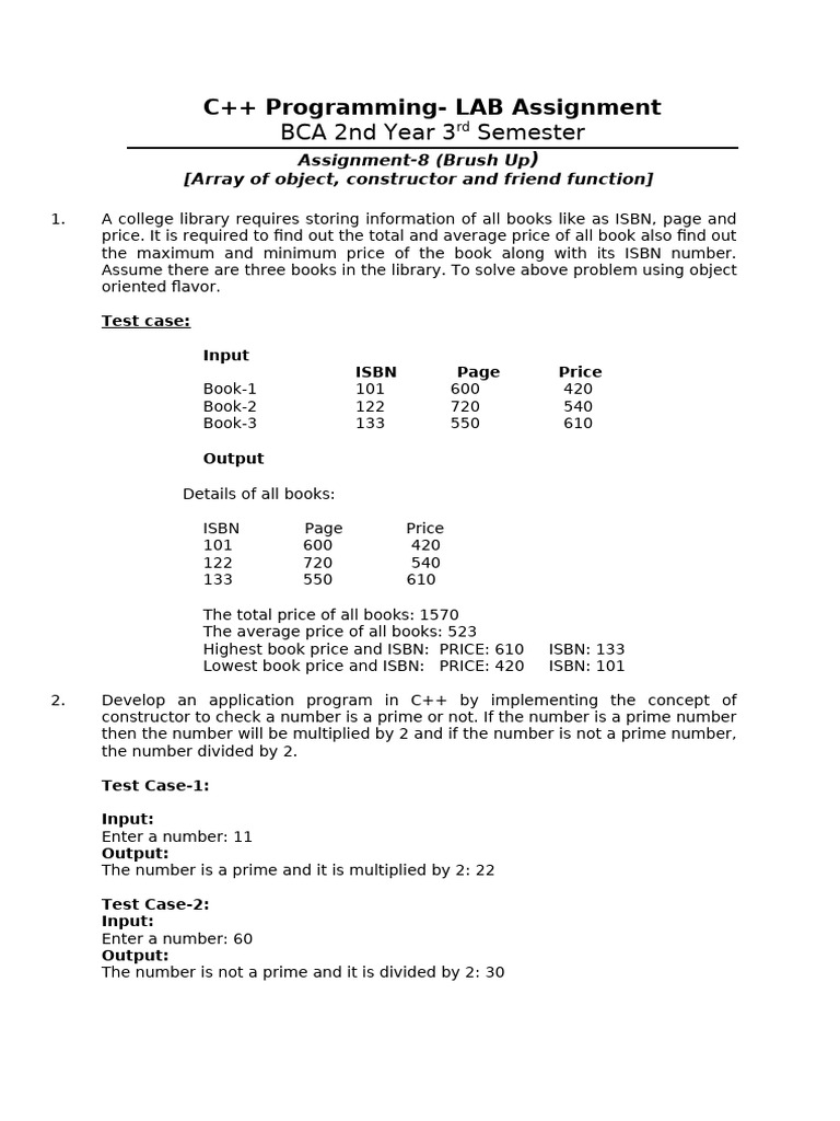 C++ Assignment Problem-8 (Brush Up) | PDF | Salary | C++