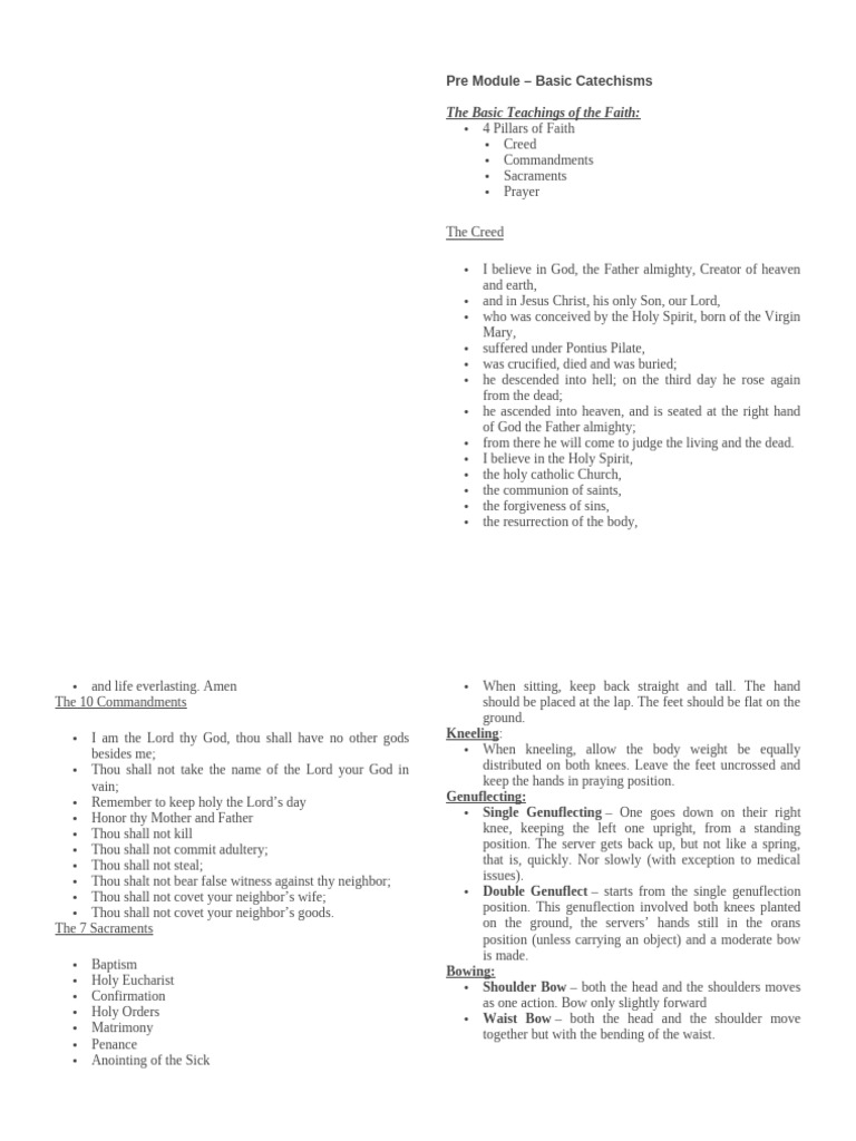 Altar Server Training Guide | PDF | Mass (Liturgy) | Eucharist