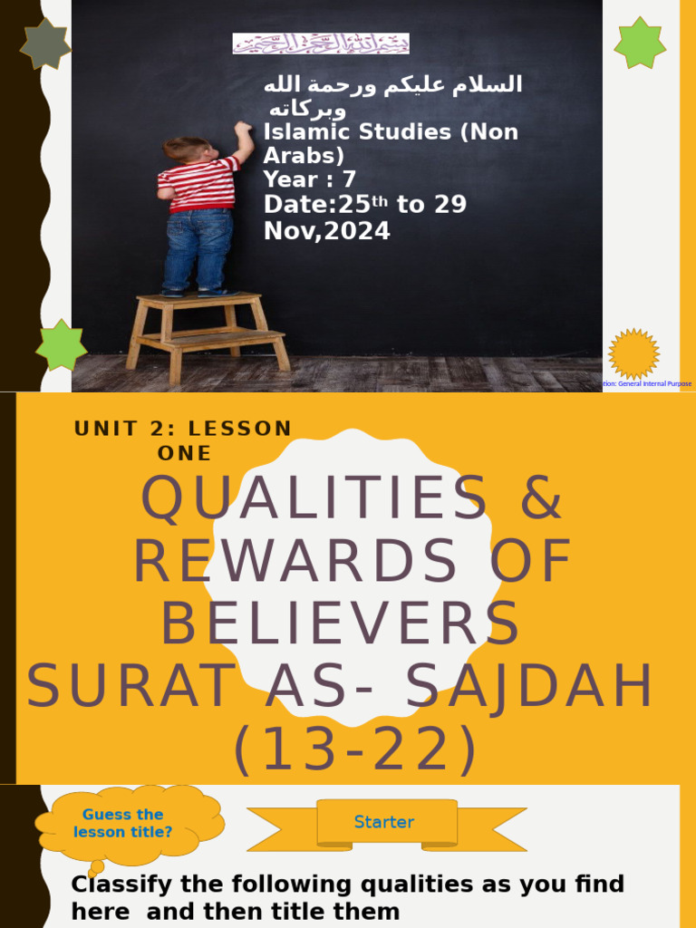 Qualities of Believers in Surah As-Sajdah | PDF | Afterlife | Abrahamic ...
