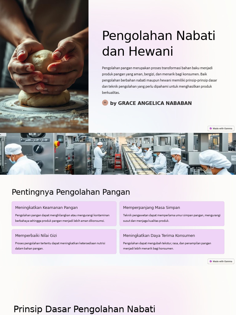 Pengolahan Nabati Dan Hewani | PDF