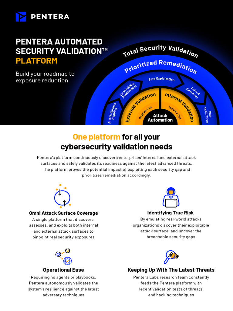 Pentera Platform Datasheet Jan-2022 | PDF | Security | Computer Security