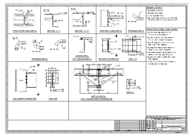 Structural Steel Work Details A1 | PDF | Pipe (Fluid Conveyance ...