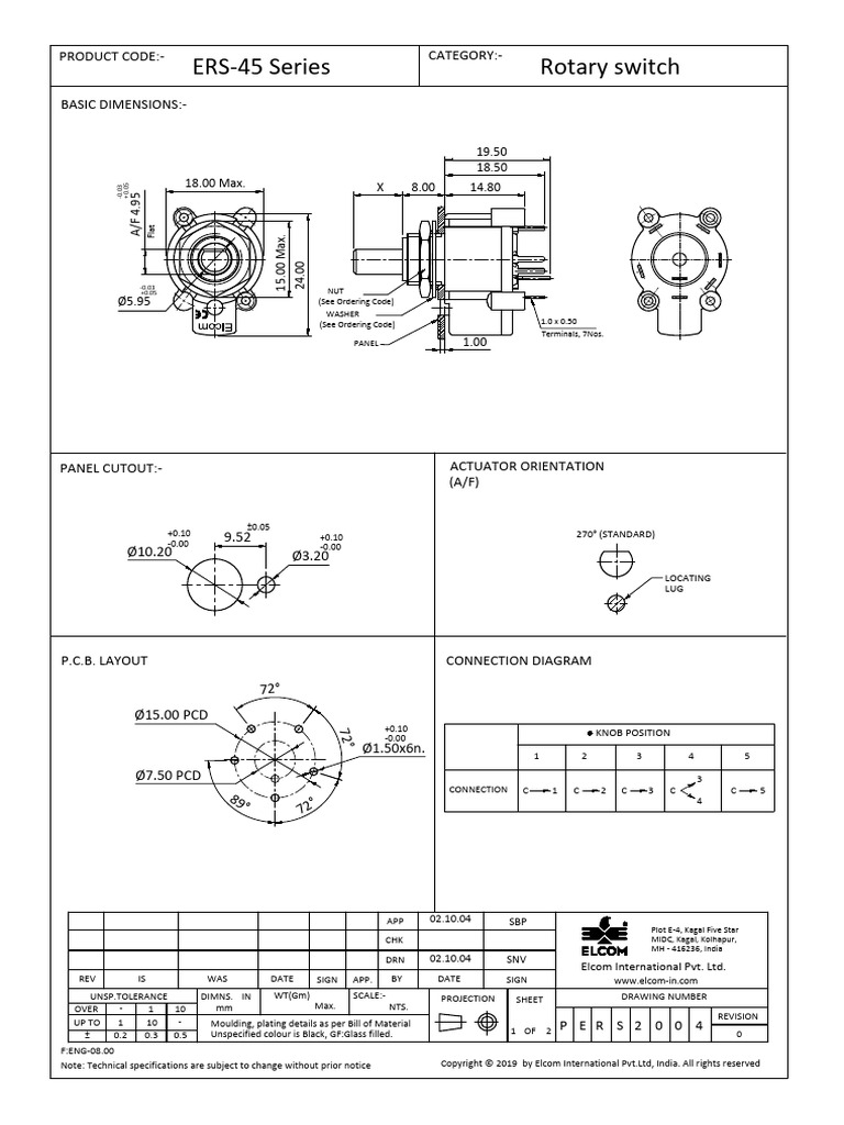 ERS 45 Series | PDF | Nut (Hardware) | Electrical Engineering