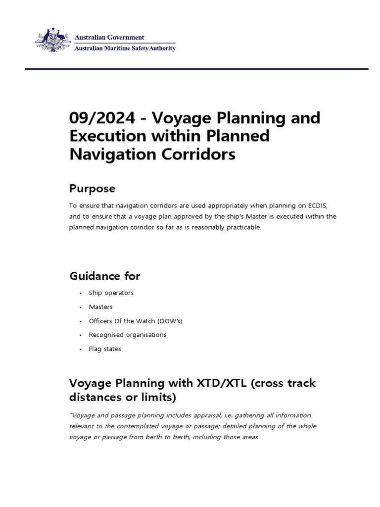 Voyage Planning and Execution Guidelines | PDF | Navigation