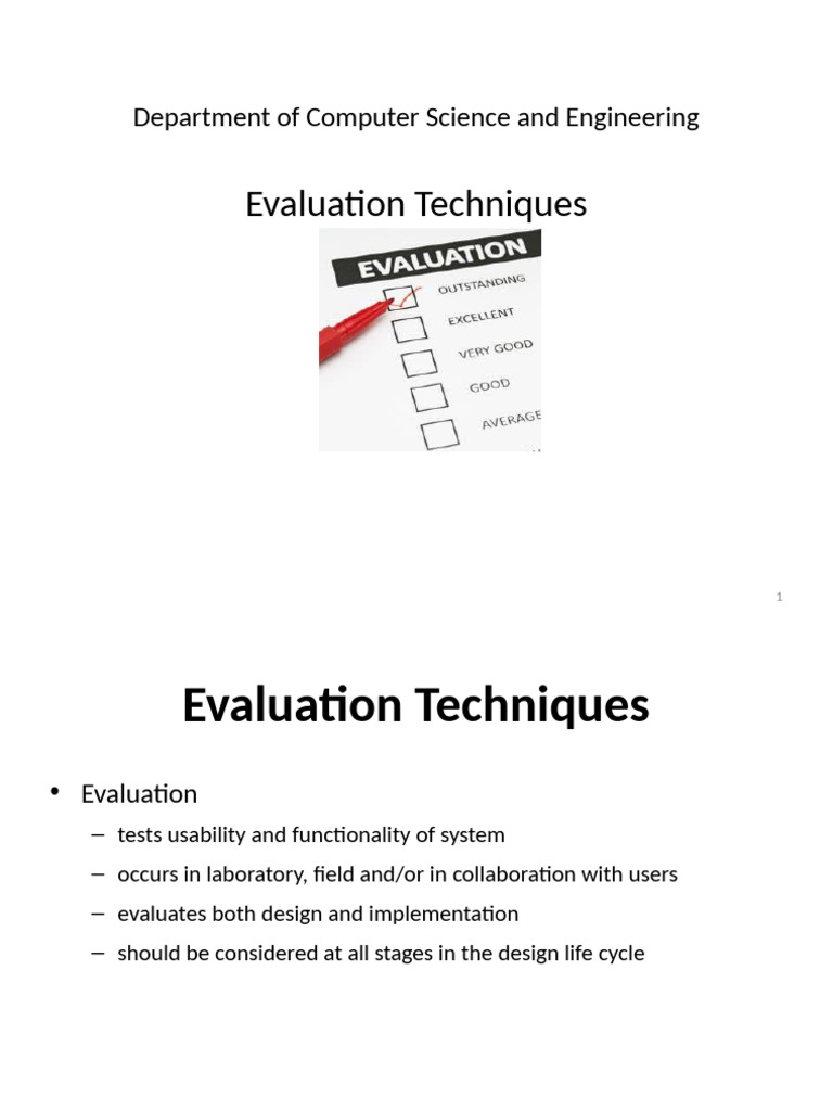 evaluationtech | PDF | Usability | Experiment