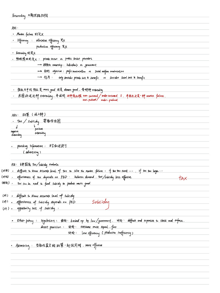 Extenality 大题思路 | PDF | Externality | Subsidy