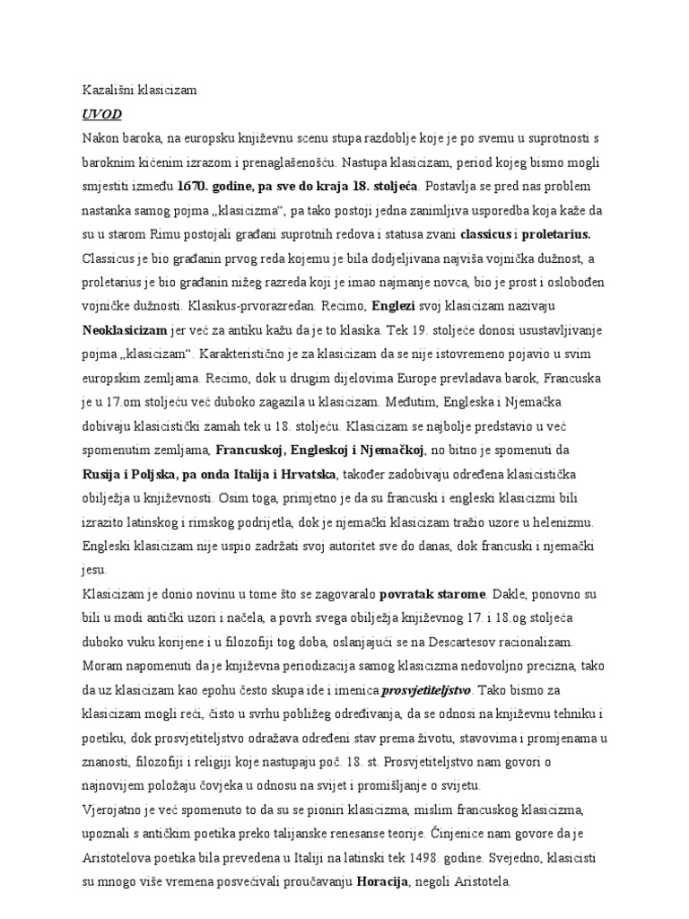 Klasicizam | PDF