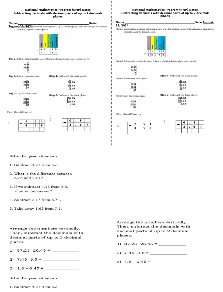 National Mathematics Program | PDF