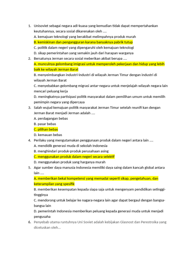 SOAL Sejarah Peminatan | PDF