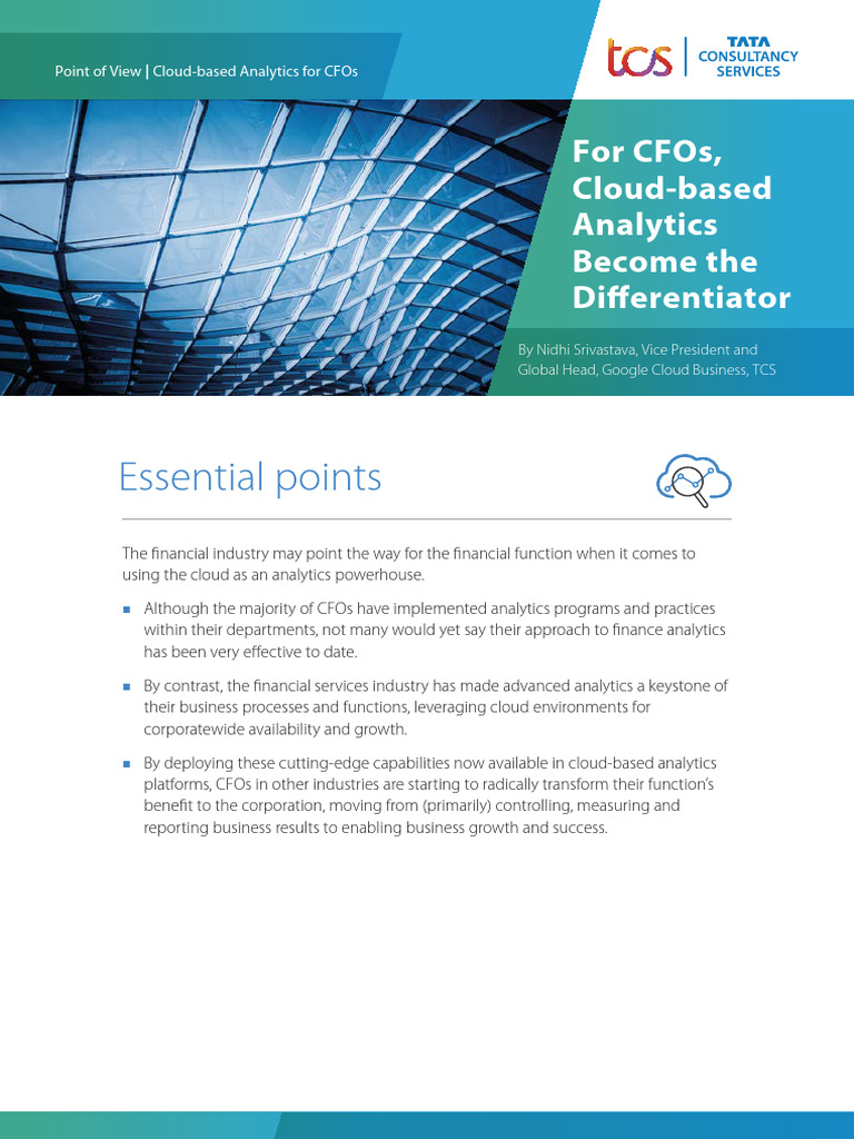 Cloud Based Analytics Finance | PDF | Cloud Computing | Analytics