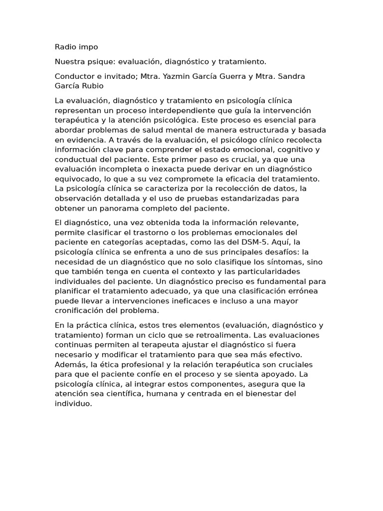 Radio Impo 4 Clinica | PDF