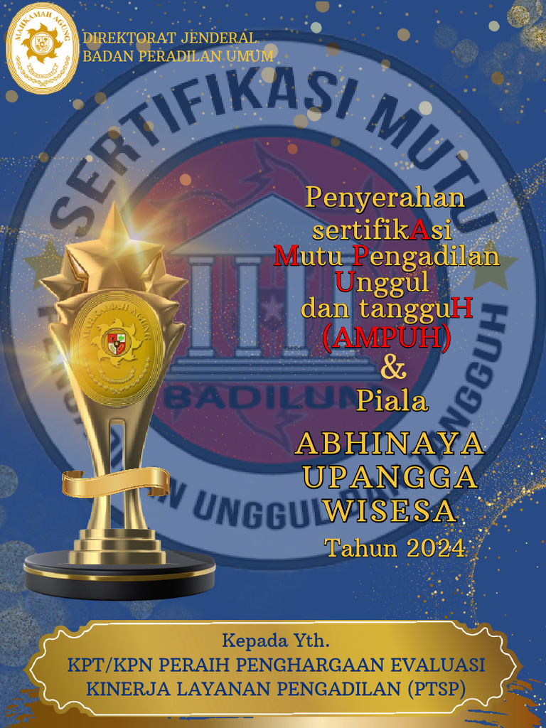 Undangan Abhinaya 2024-Kinerja Layanan Pengadilan (PTSP) - 2 | PDF