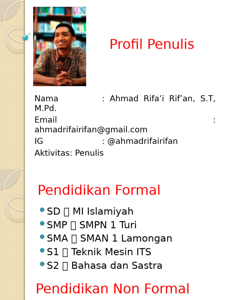 Biodata Ahmad Rifai Rifan | PDF